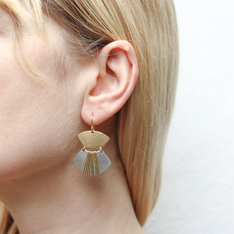 Hinged Fans with Wire Wrapping Wire Earring – Marjorie Baer Accessories