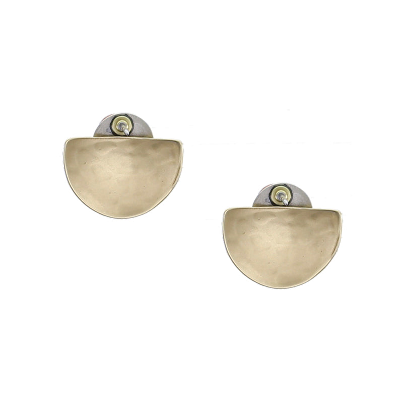 Dished Disc with Semi Circle Post or Clip Earring – Marjorie Baer ...