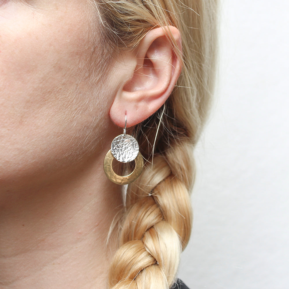 Crinkle Disc with Wide Ring Wire Earring – Marjorie Baer Accessories