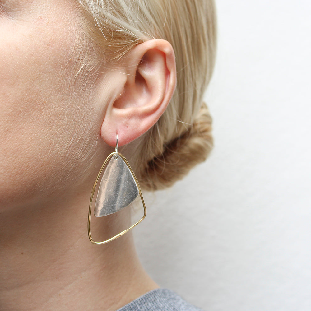 Rounded Triangles with Triangular Rings Wire Earrings – Marjorie Baer ...