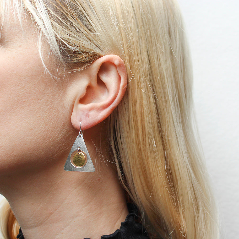 Cutout Triangle with Hanging Disc Wire Earrings – Marjorie Baer Accessories