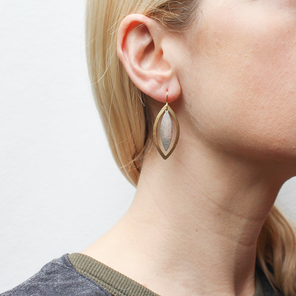 Leaf and Frame Wire Earrings – Marjorie Baer Accessories