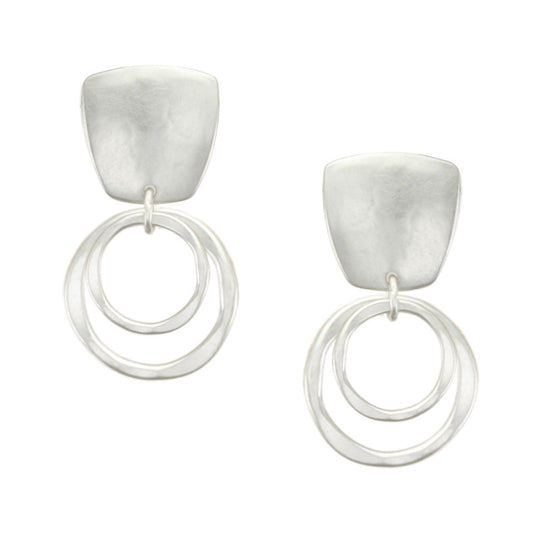 Tapered Square with Two Tiered Rings Earring – Marjorie Baer Accessories