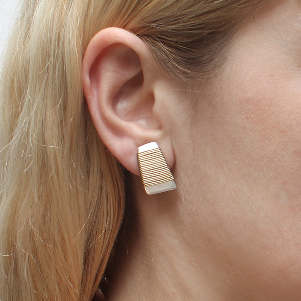 Medium Wire Wrapped Taper Clip or Post Earring – Marjorie Baer Accessories