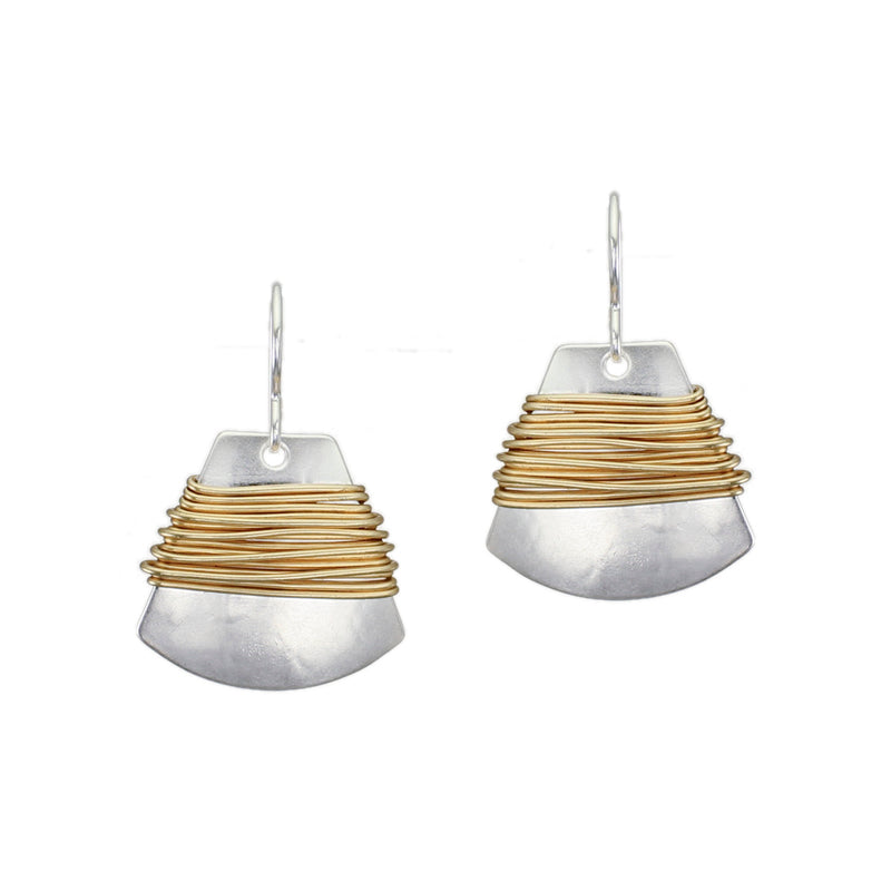 Fan with Heavy Wire Wrapping Wire Earring – Marjorie Baer Accessories