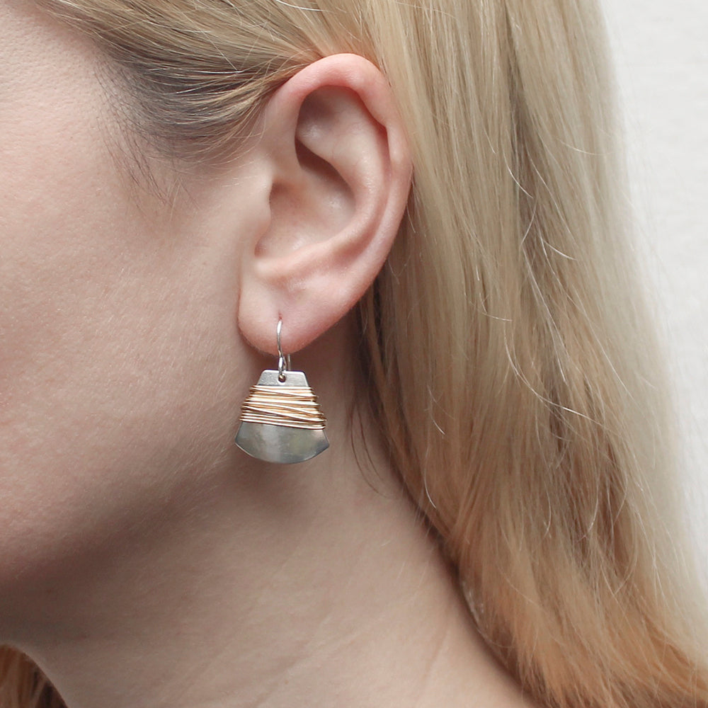 Fan with Heavy Wire Wrapping Wire Earring – Marjorie Baer Accessories