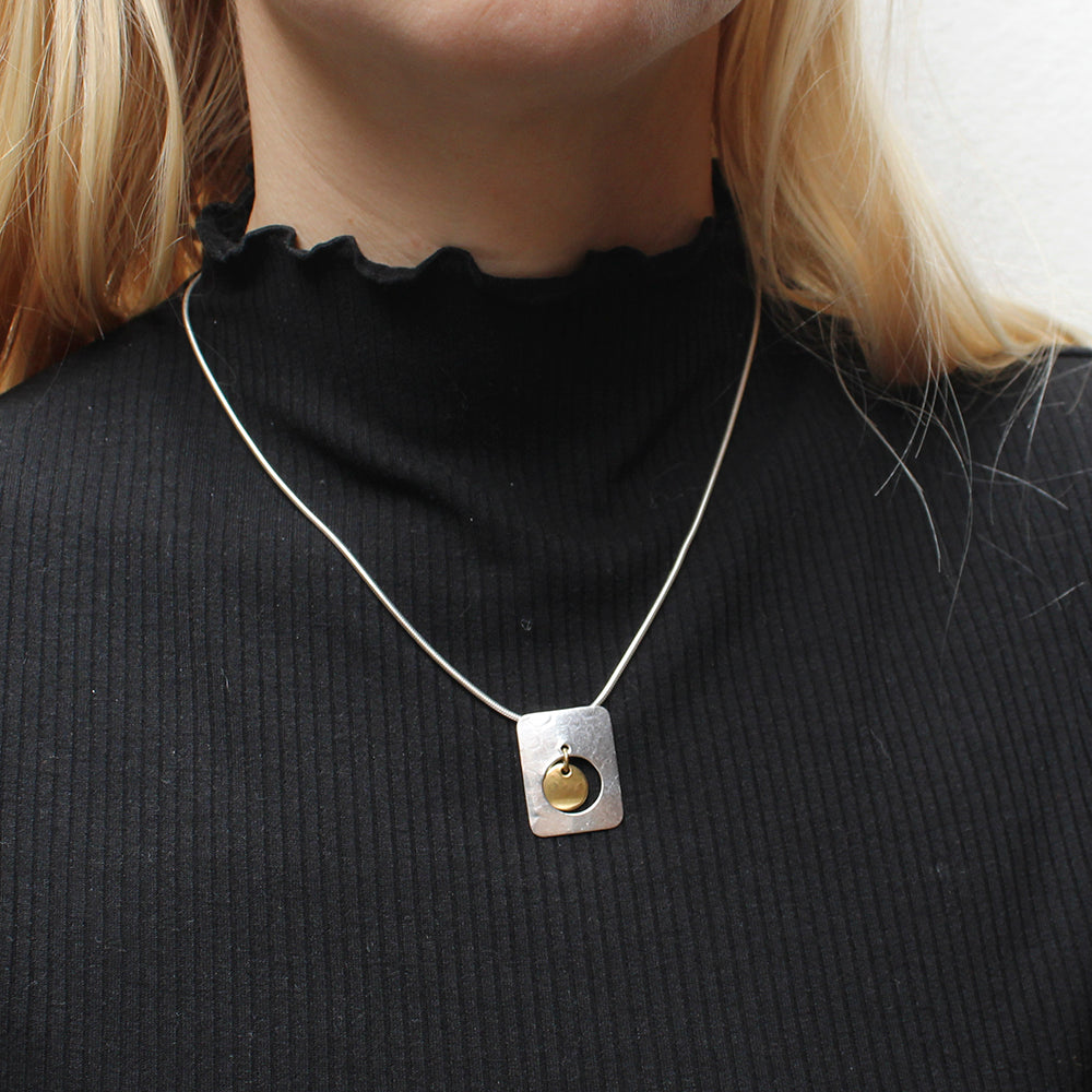 Cutout Rectangle with Hanging Disc Necklace – Marjorie Baer Accessories